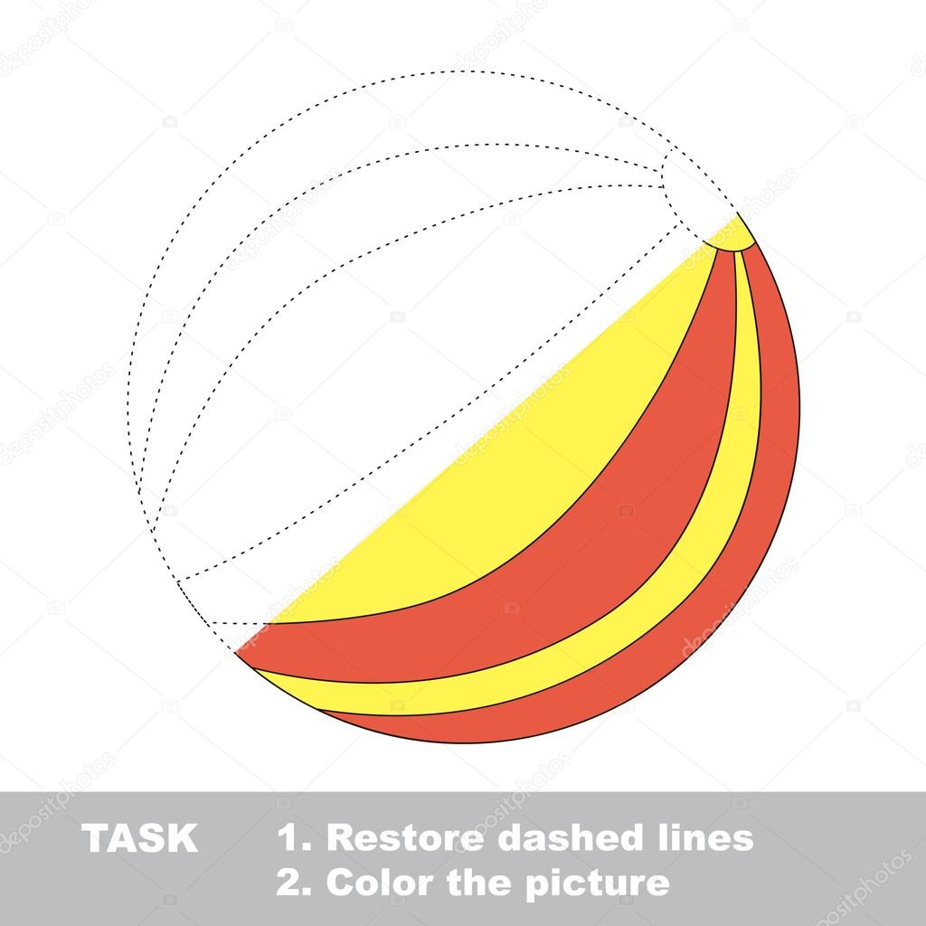 Ball to be colored. Vector trace game. Stock Vector by ©Anna_Mikhailova ...