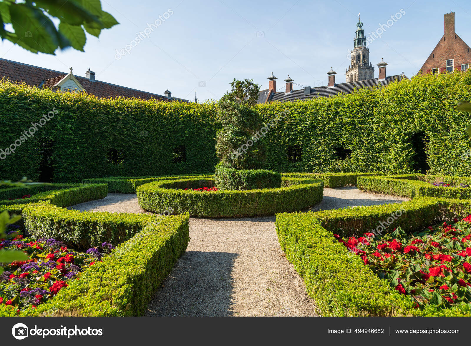 Renaissance Style Park 'Prinsentuin' Martinitoren Inner City Groningen ...