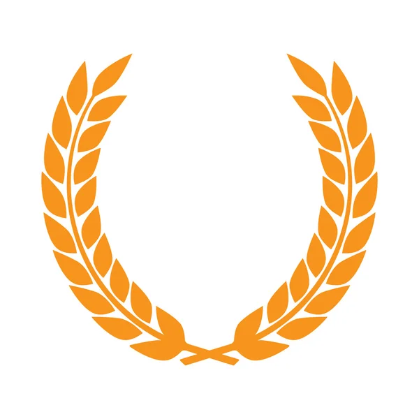 Vector gold award laurel wreath. Winner label, leaf symbol victory ...