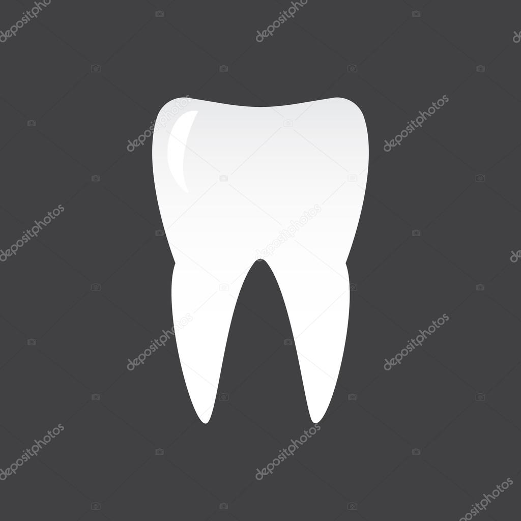 Tooth on a black background, template design element Stock Vector Image ...