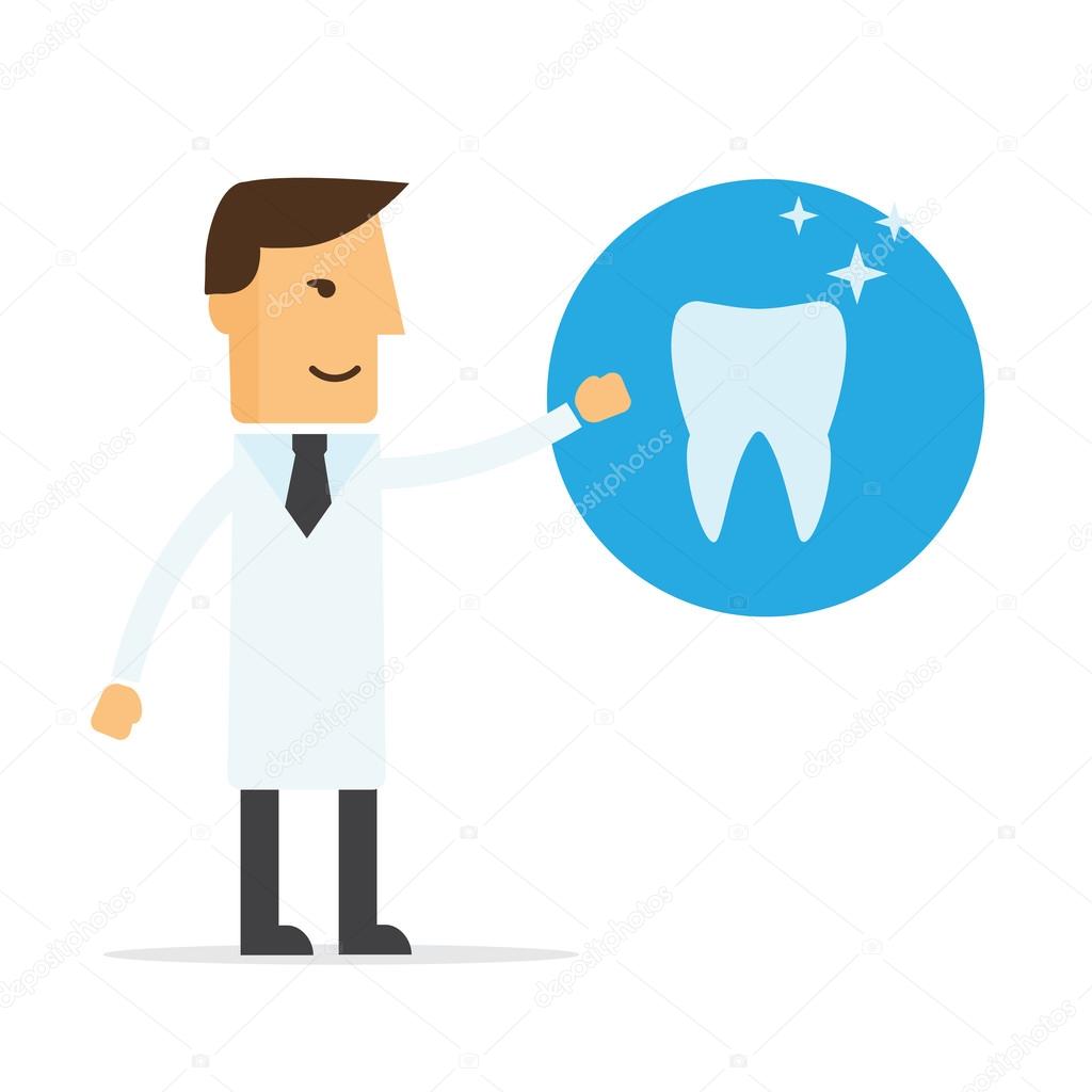 Dentist, a doctor and tooth vector Stock Vector by ©myub 120965288