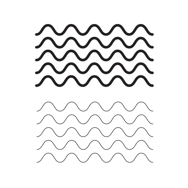 Waves outline icon, modern minimal flat design style. Wave thin line ...