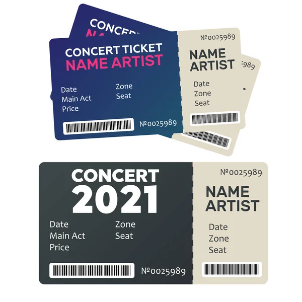 Tiket konser vektörler, vektör çizimler, vektörel grafik | Depositphotos