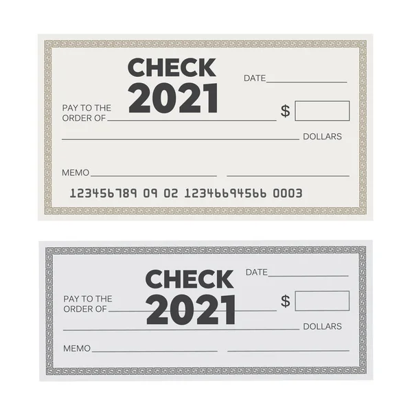 Blank check template. Check vector template. Banking check templ Stock ...