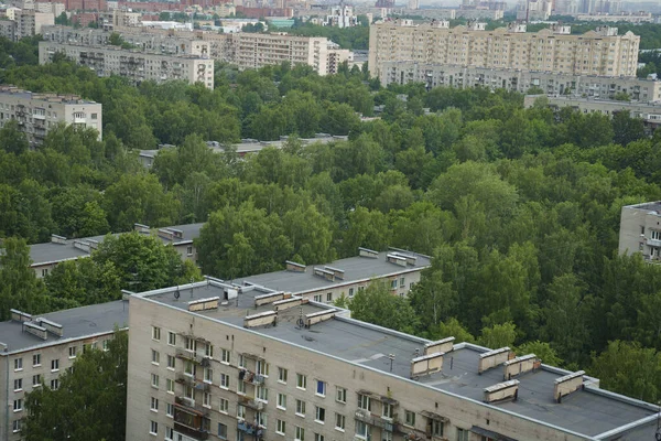 sleeping areas apartment buildings from a bird's-eye view - Stock Image ...