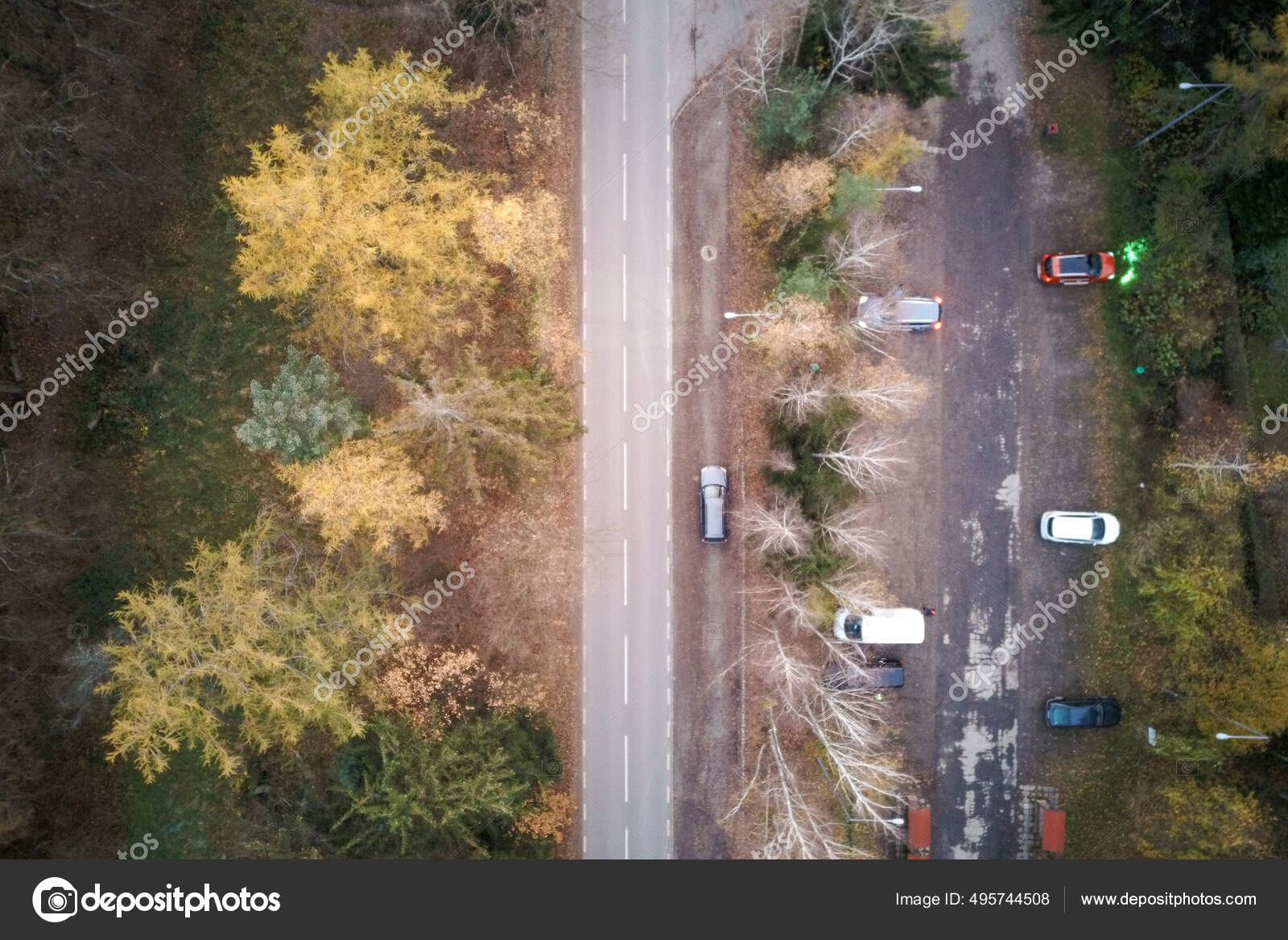 Car Parking Forest View Height — Stock Photo © unusual111 #495744508