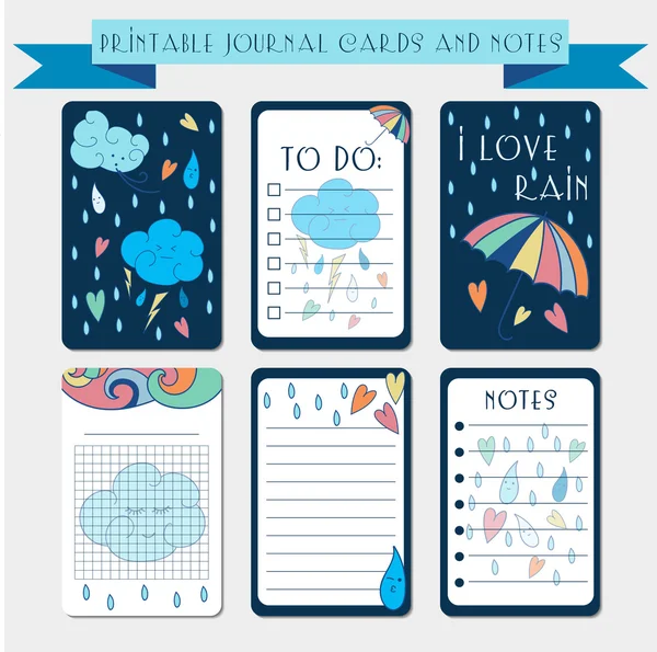 Cute journal cards Vector Images, Royalty-free Cute journal cards ...