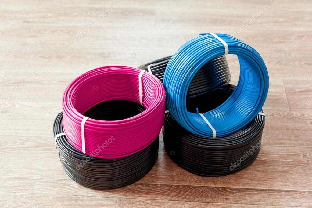 Set colored electric cable Stock Photo by ©Fotofabrika 110667472