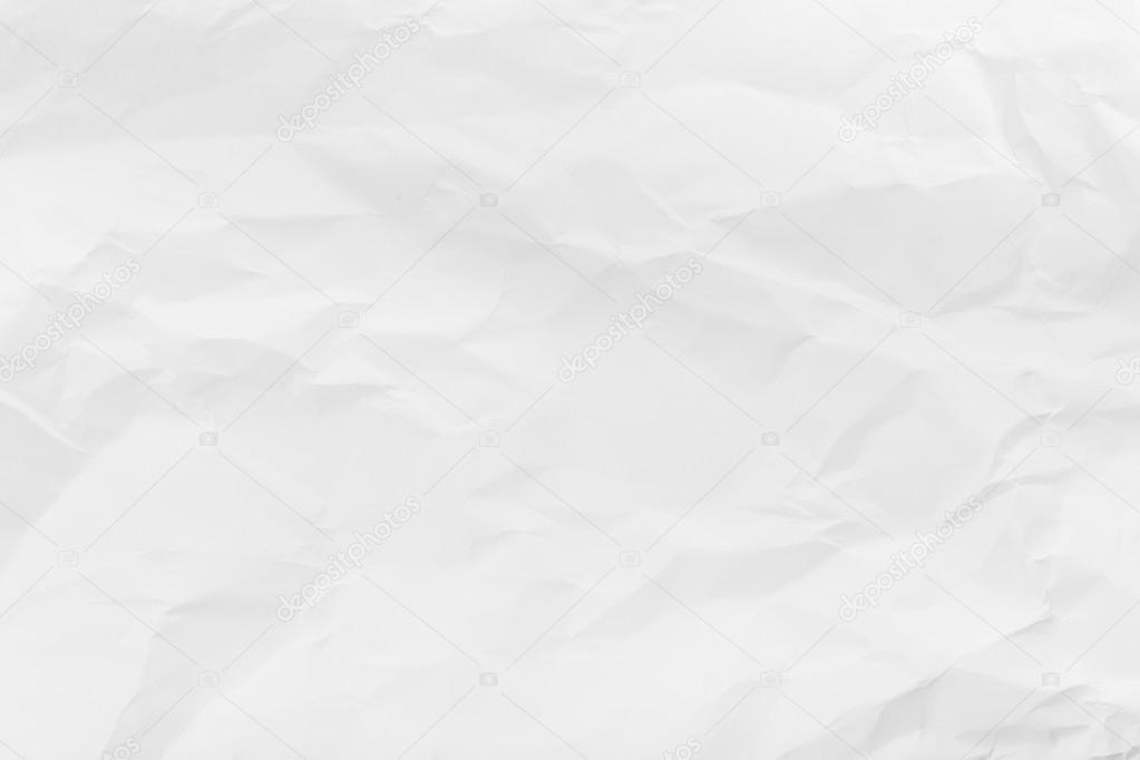 Vit skrynklig papper struktur för bakgrund — Stockfotografi ...