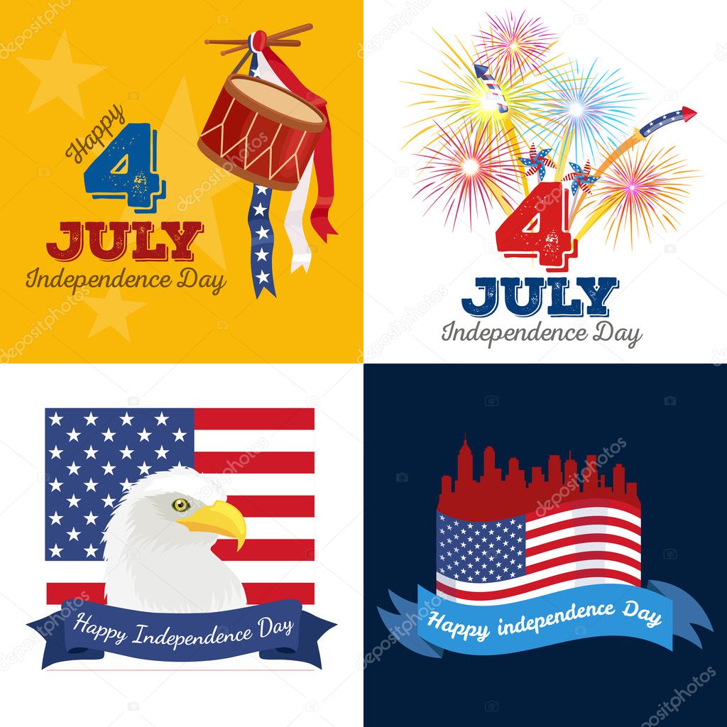 Happy fourth of july, Independence Day Design illustraion Stock ...