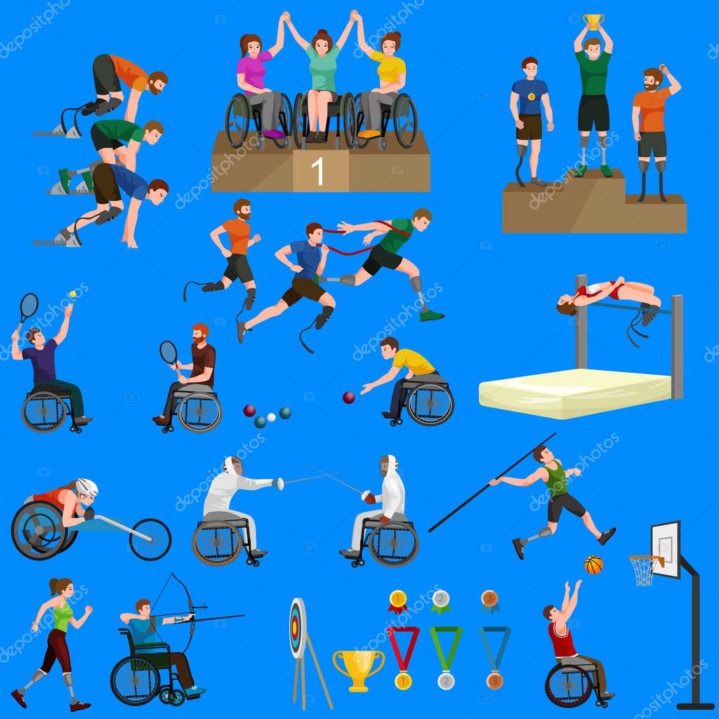 Desactivar Handicap Juegos Deportivos Stick Figure Pictogram Iconos 2022
