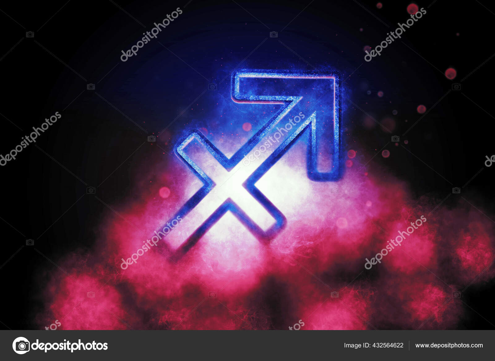 Sagittarius Zodiac Sign Night Sky Horoscope Astrology Background