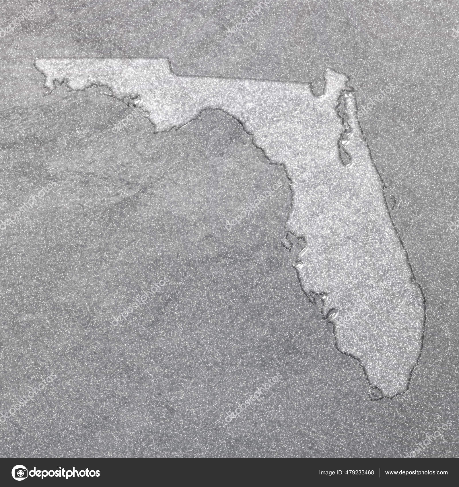 Map Florida Silver Background Map Background Stock Photo by ...