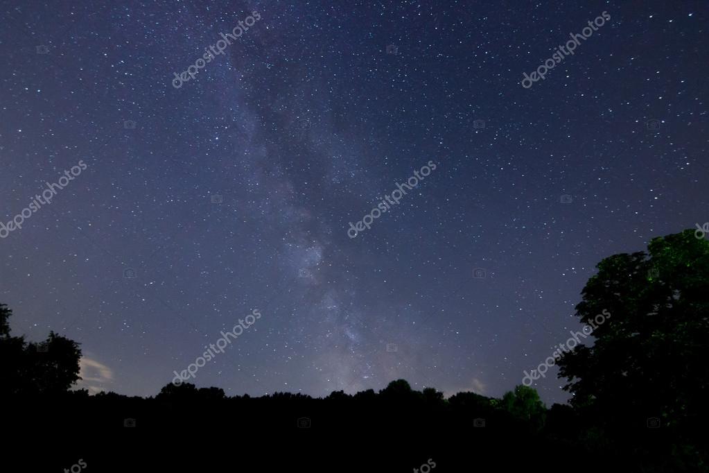 Milky Way galaxy beautiful night sky — Stock Photo © Allexxandar #82224640