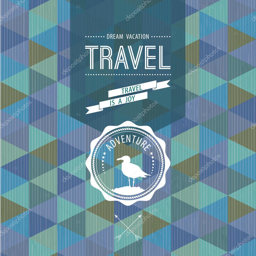 Retro label design. Retro backdrop. Maritime. Landscape. Travel design ...