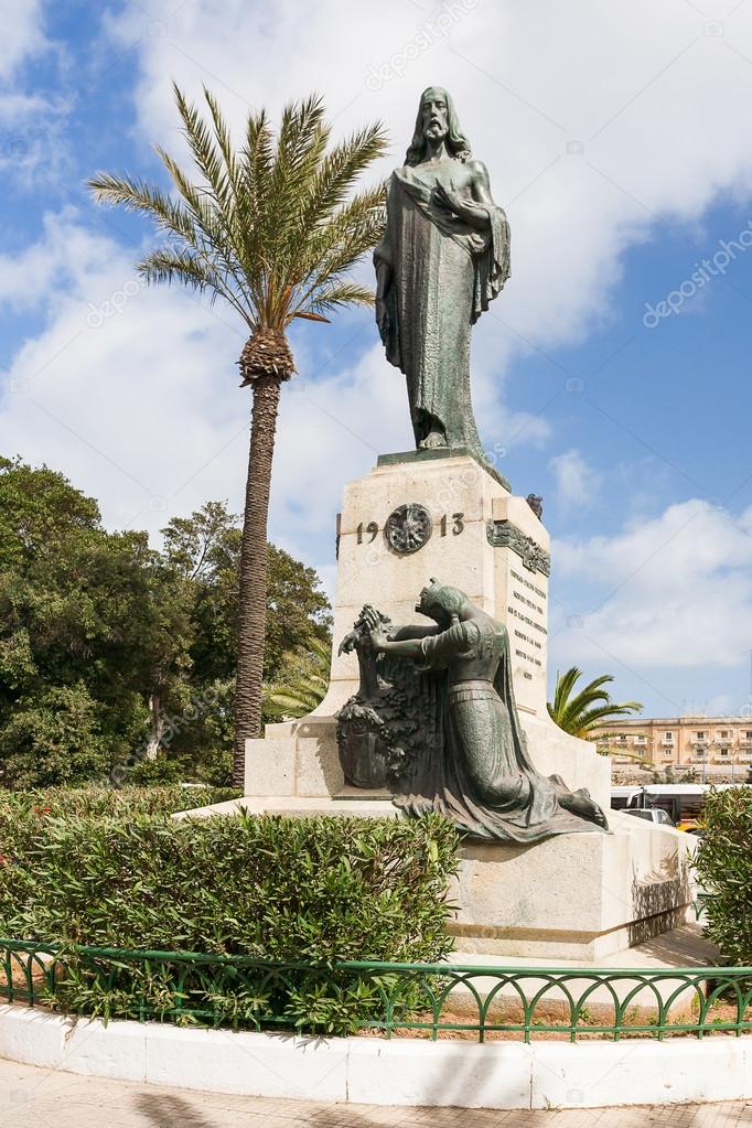 Jesus Christ the King Monument. Floriana, Malta. — Stock Photo ...