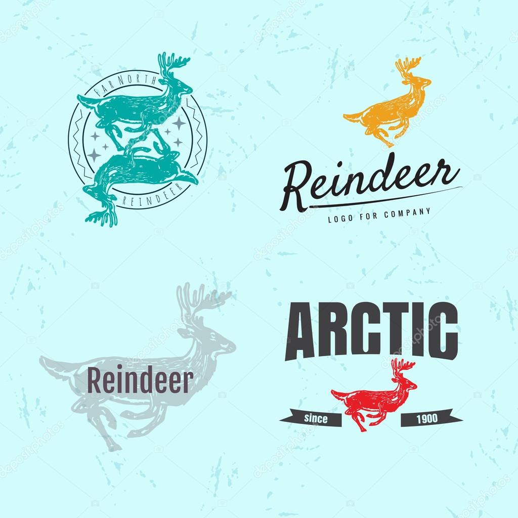 Vector colorful logo set with reindeer Stock Vector Image by ©ant_art ...