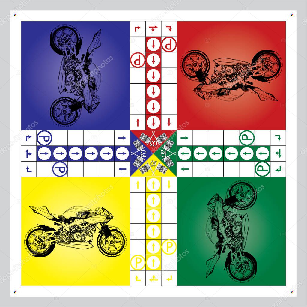 Ludo juego de mesa, listo para imprimir, diseño famoso juego de mesa ...