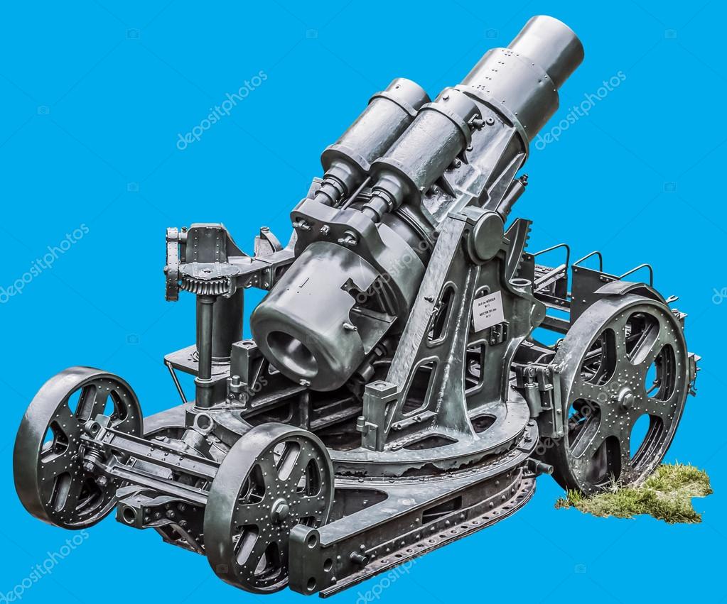 Pistola de obús de asedio pesado de la Primera Guerra Mundial Skoda 305 ...