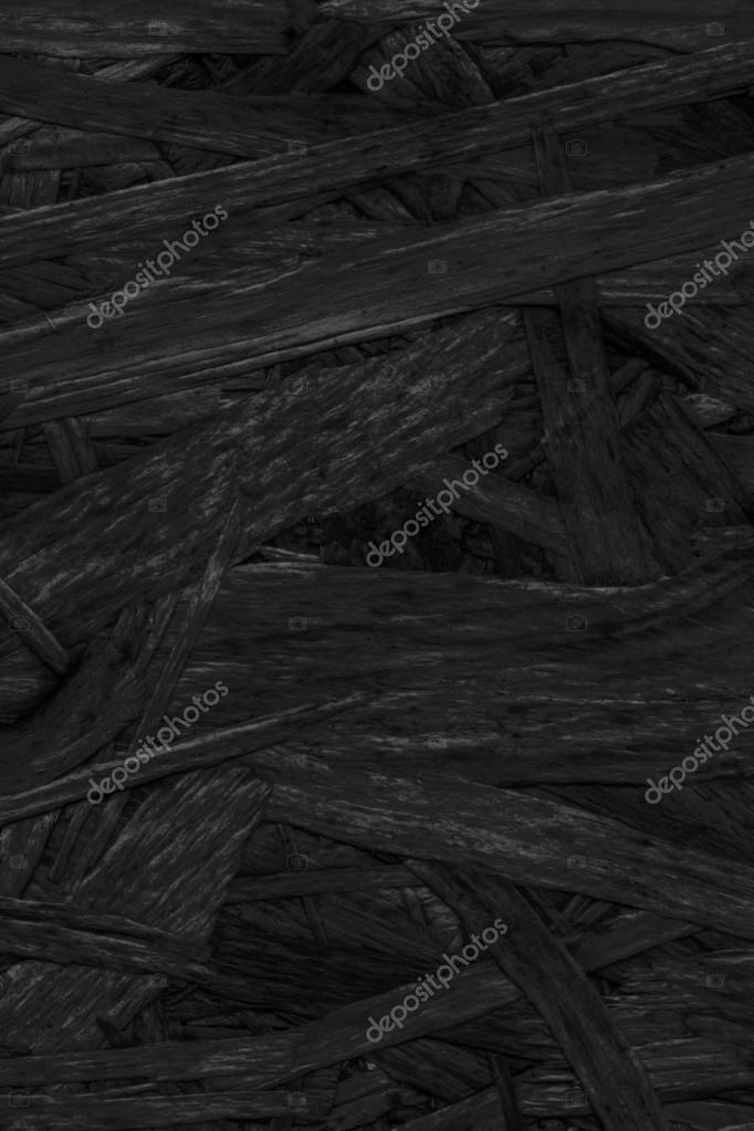 Wooden Chipboard Bleached and Stained Charcoal Black Stained Coarse ...