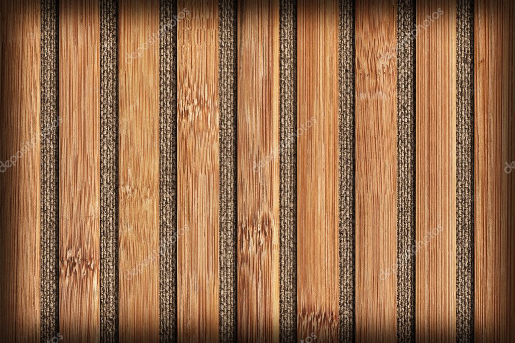 Bamboo Place Mat Natural Ocher Bleached and Mottled Vignette Grunge ...