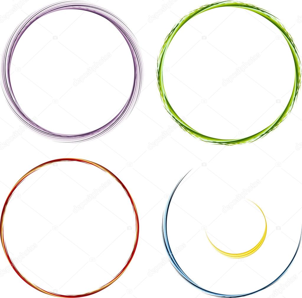Set of round elements for design. — Stock Vector © kometa-18 #98398804