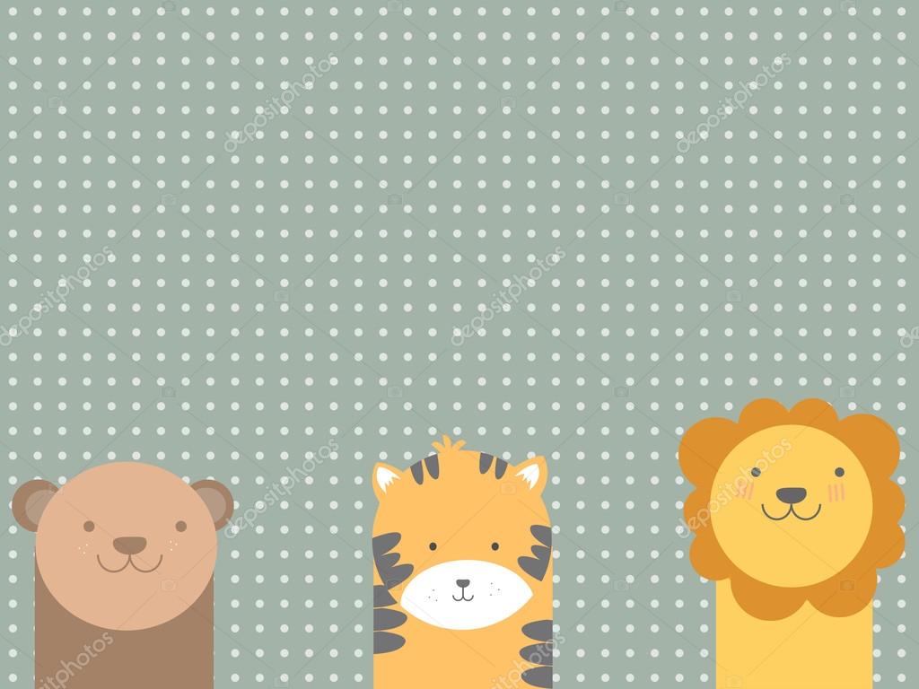 Cute animals background Stock Illustration by ©kawin302 #86316024
