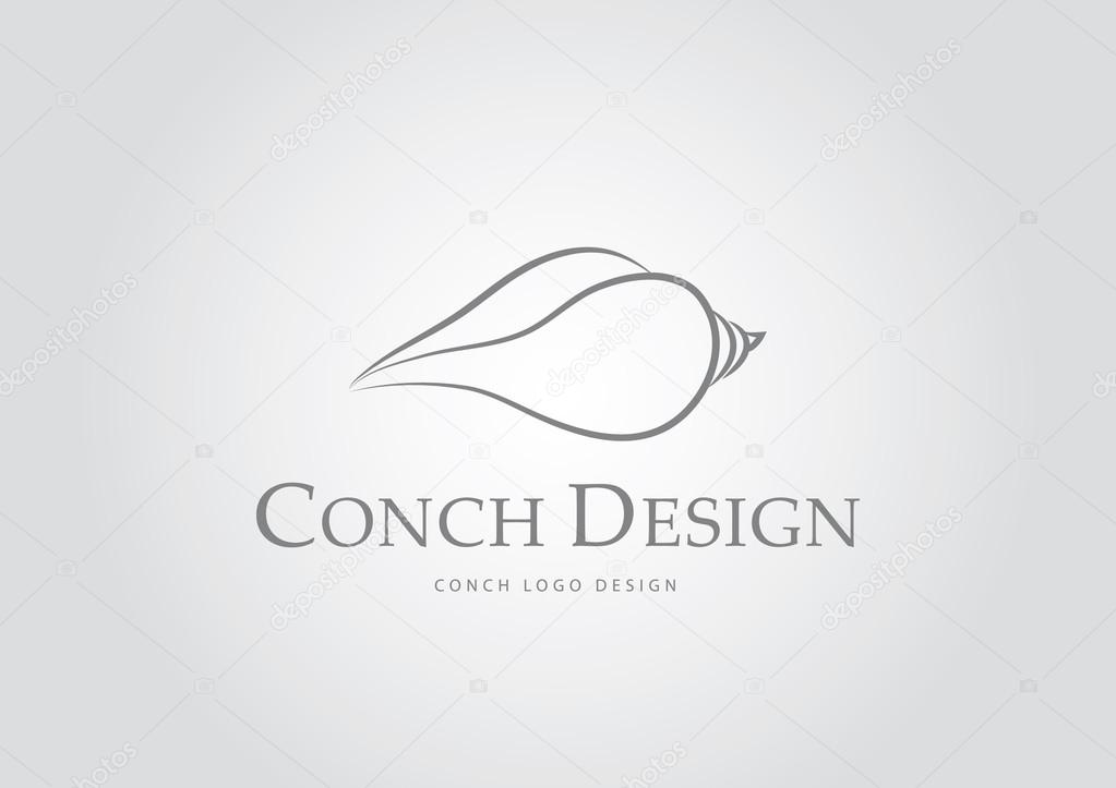 Conch logo | Conch logo design — Stock Vector © piikcoro1 #85589932