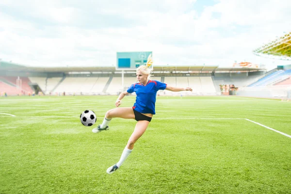 Girl playing football Stock Photos, Royalty Free Girl playing football ...