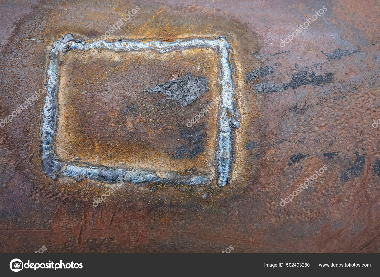 Rusty Metal Texture Pipe Background Weld Seam Metal Red Corrosion Stock ...