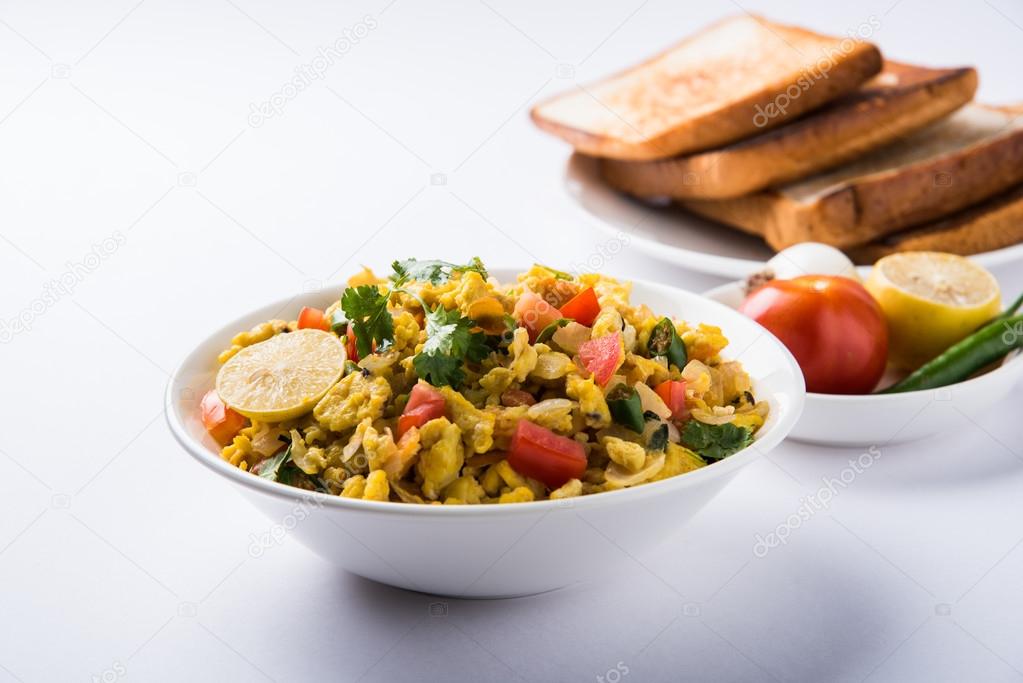 Masala Anda Bhurji de huevo bhurji o huevos revueltos picantes con ...