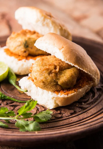 Vada Pav or Vada Paav is a famous Indian street food Stock Photo by ...
