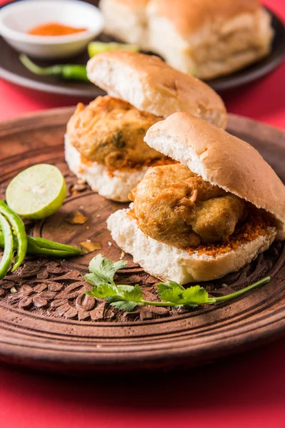 Vada Pav or Vada Paav is a famous Indian street food Stock Photo by ...