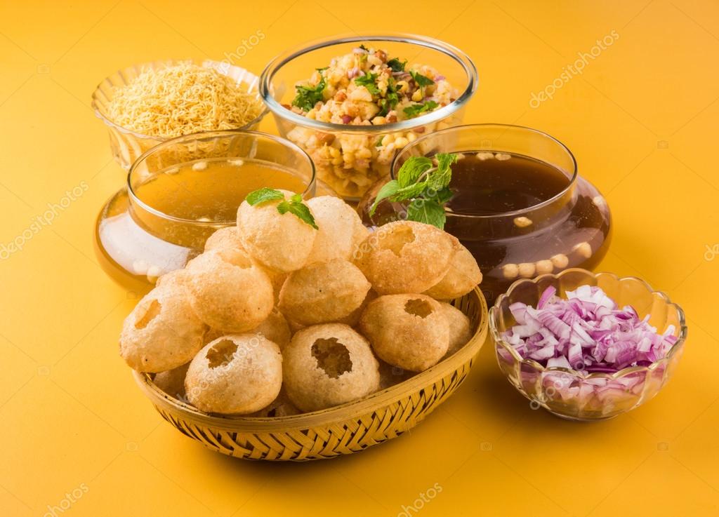 Pani Puri or panipuri, Golgappe or gol gappe, Chat item, India Stock ...