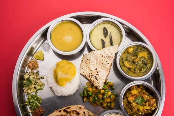 Maharashtrian or marathi food platter or marathi food thali , pune ...
