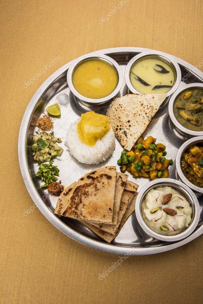 Maharashtrian or marathi food platter or marathi food thali , pune ...