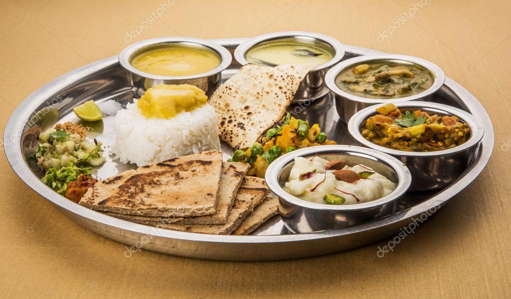 Maharashtrian or marathi food platter or marathi food thali , pune ...