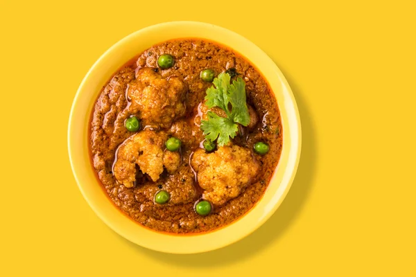 Gobi masala, gobi mutter curry or gobi fry masala, cauliflower mutter ...