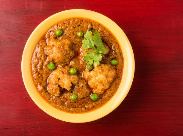 Gobi masala, gobi mutter curry or gobi fry masala, cauliflower mutter ...