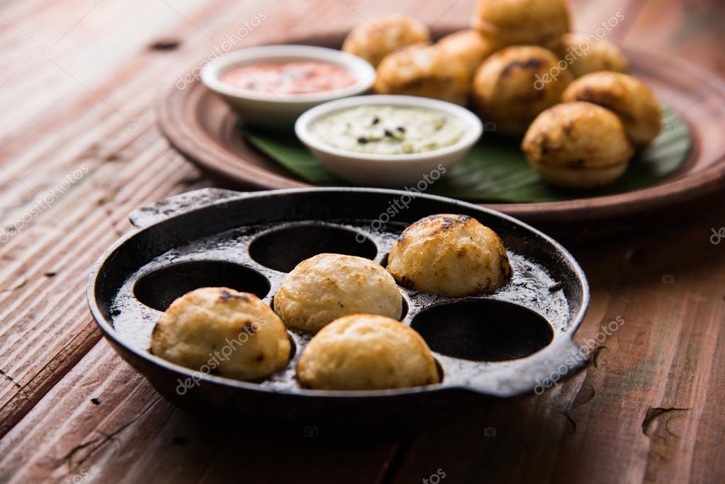 South indian popular food Appe or Appam or Rava Appe — Stock Photo ...
