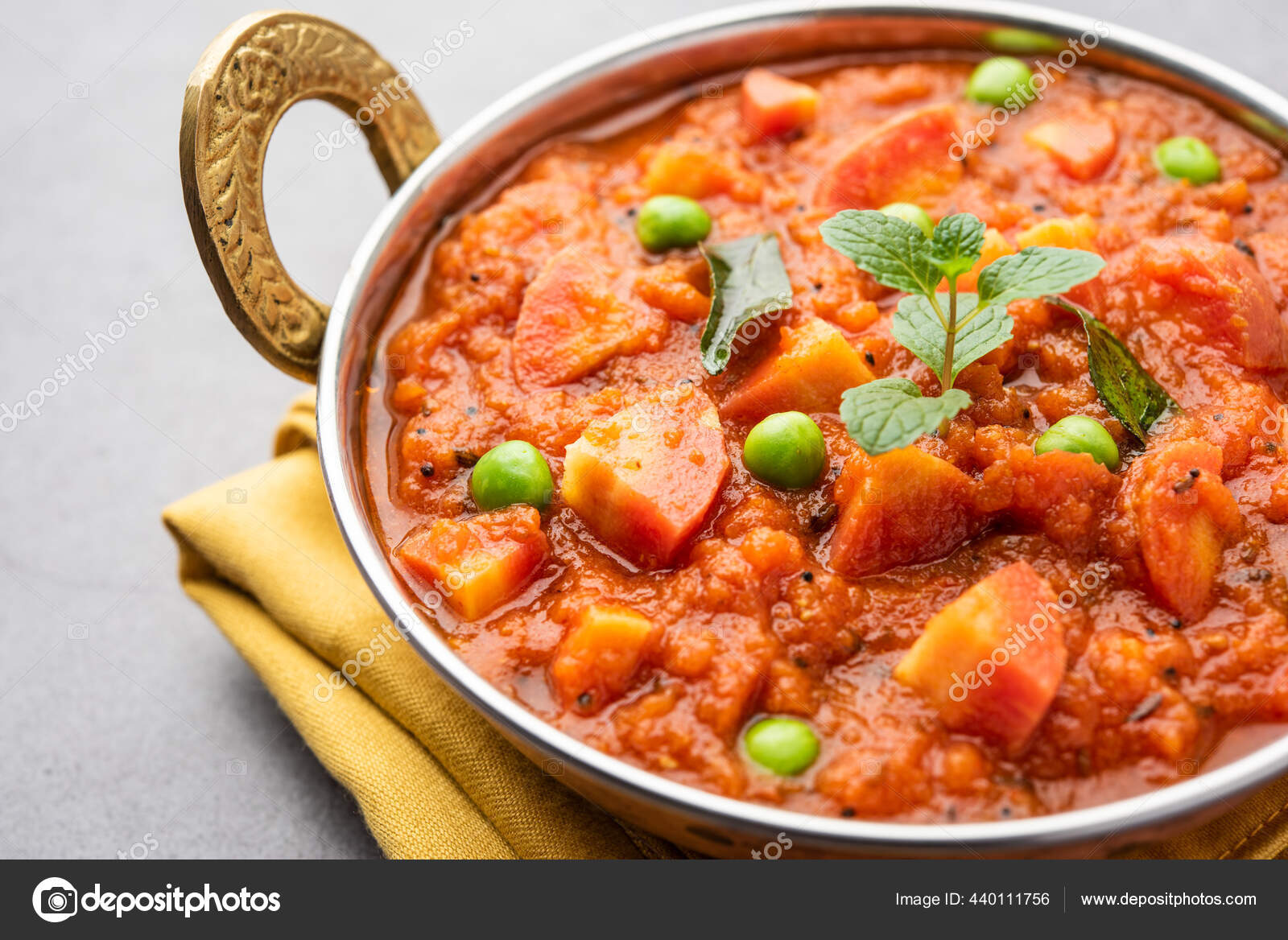 Carrot Curry Garar Gravy Sabzi Made Using Tomato Puree Spices Stock ...