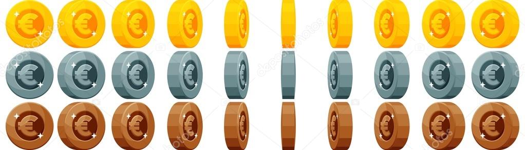 Euro Coin With Spinning Animation Stock Vector Image by ©sunny_sunny ...