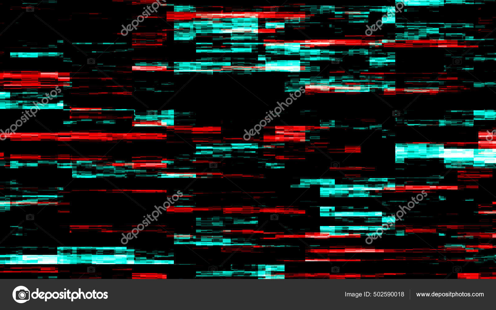 Hacked Computer Screen Glitch Effect Error Templates Distortion Lines ...