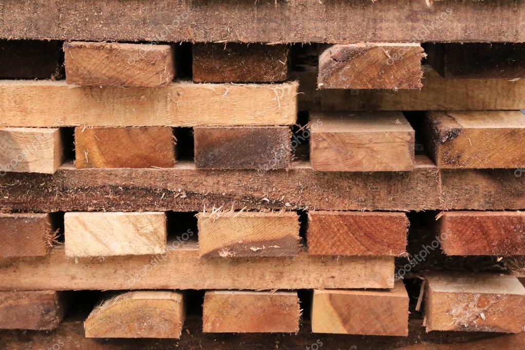 Stack of Building Lumber at Construction Site with Narrow Depth — Stock ...