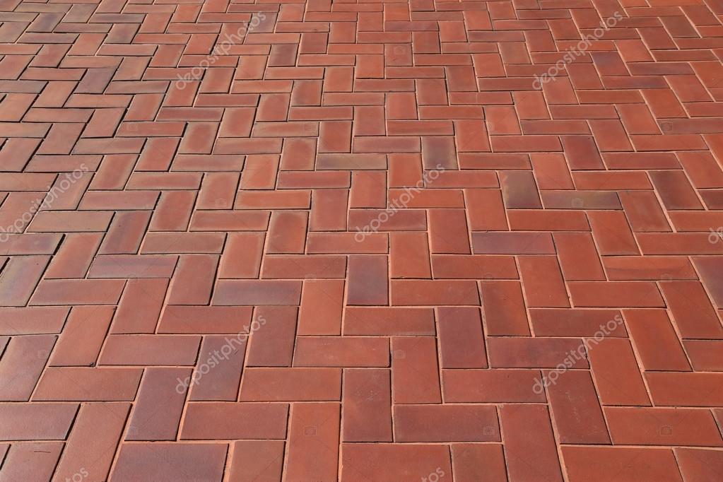 Diagonal pattern of brick pavers in a Herringbone style for back ...