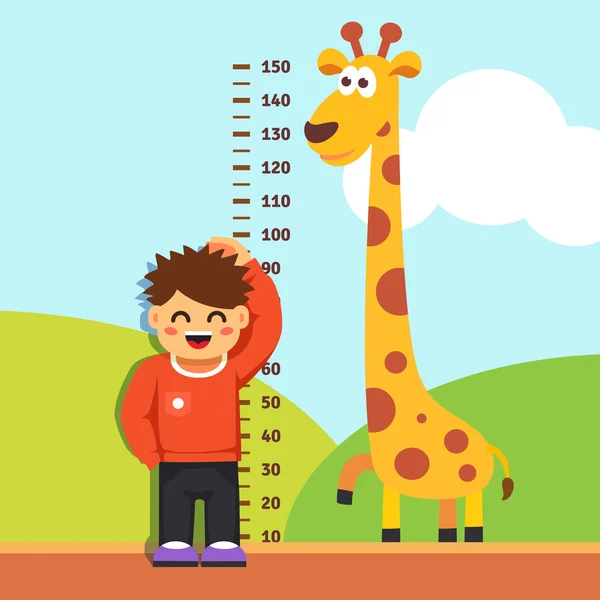 Kid measuring height Vector Art Stock Images | Depositphotos