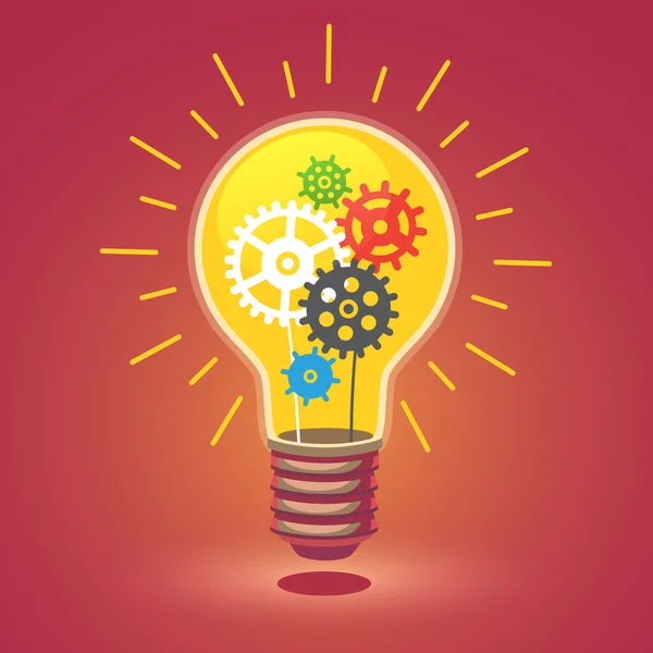 Bright idea light bulb with cogs Stock Vector Image by ©IconicBestiary ... Bright idea light bulb with cogs Stock Vector Image by ©IconicBestiary ...