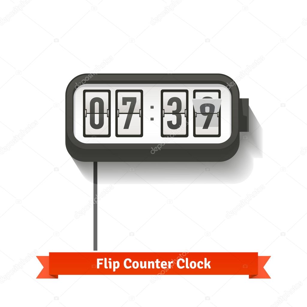 Wall flipping clock Stock Vector Image by ©IconicBestiary #88735554