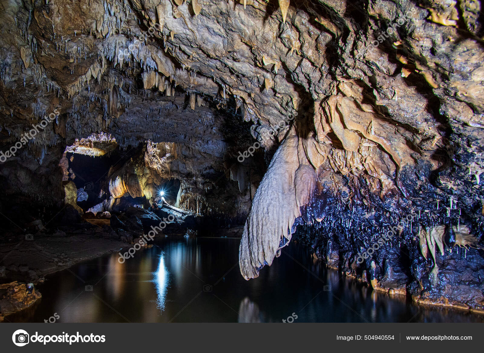 Underground Cave Refracted Headlights — Stock Photo © rizamosta87 ...