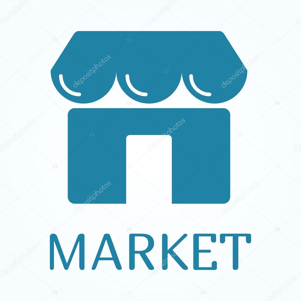 Icon or sign of marketplace in flat style Stock Vector Image by ...